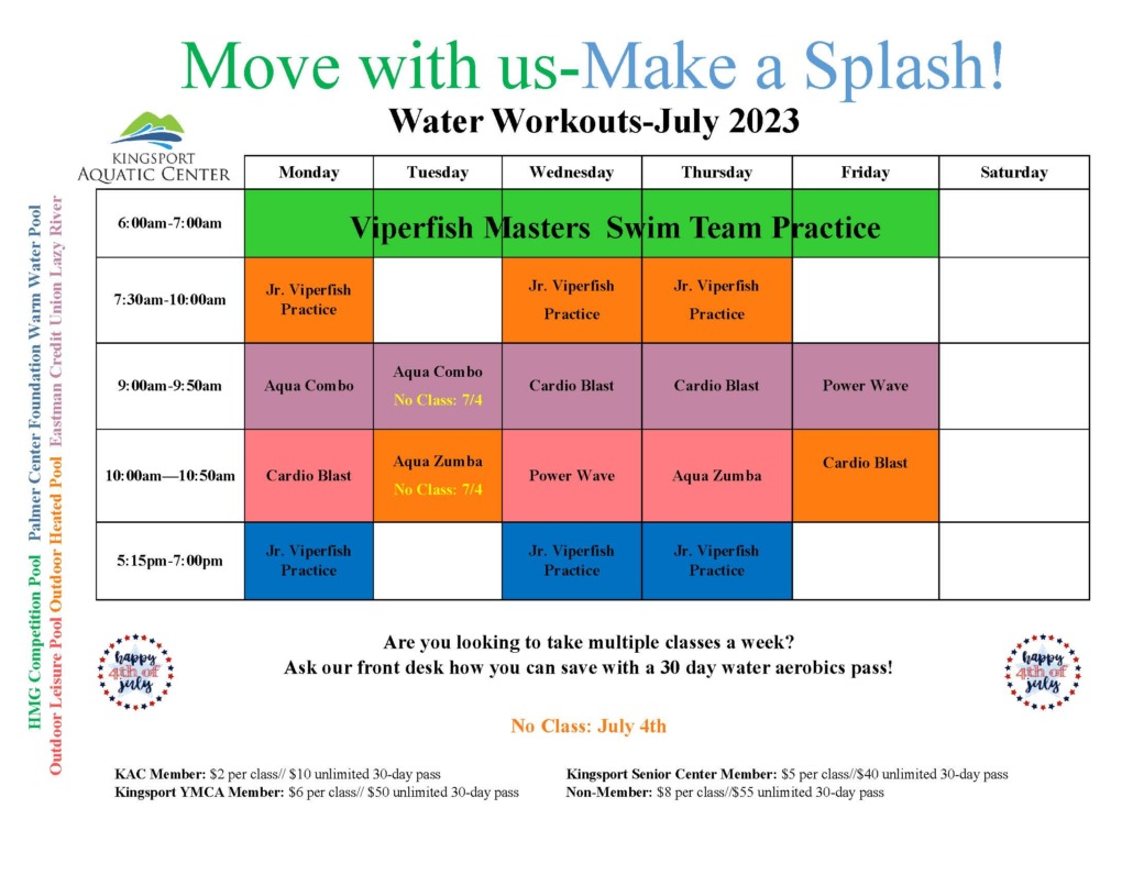 Water Aerobics Classes - Kingsport Aquatic Center