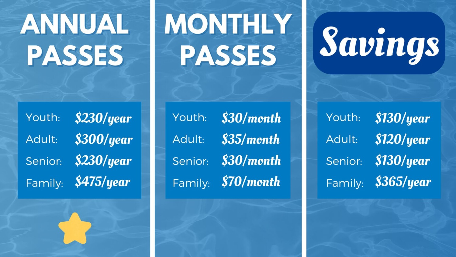 Memberships - Kingsport Aquatic Center