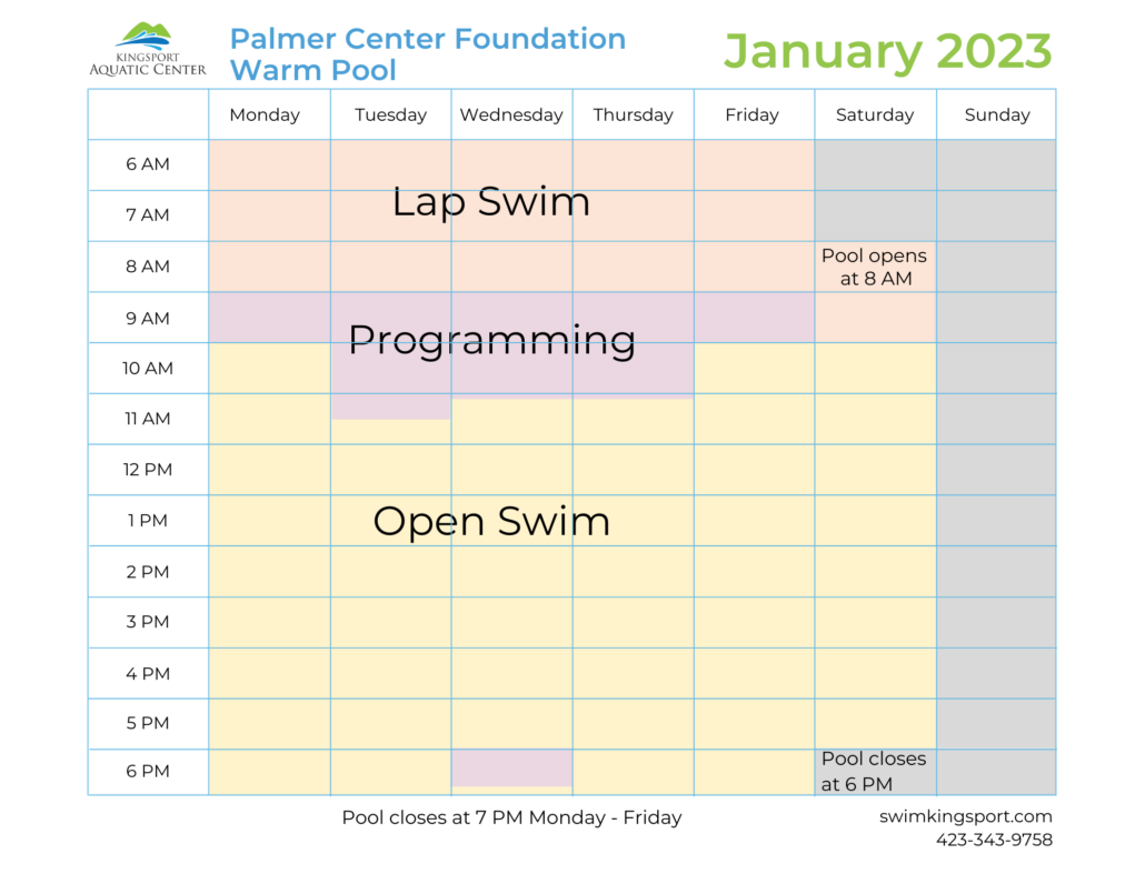 Pool Schedules - Kingsport Aquatic Center